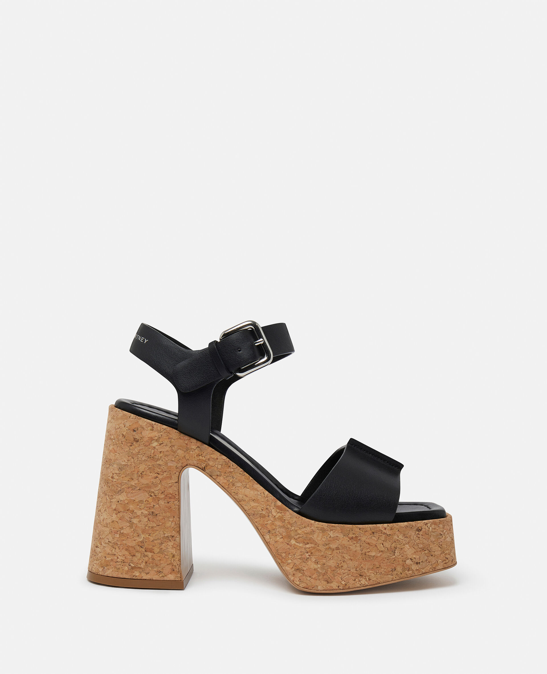Women Black Skyla Buckled Platform Sandals | Stella McCartney US