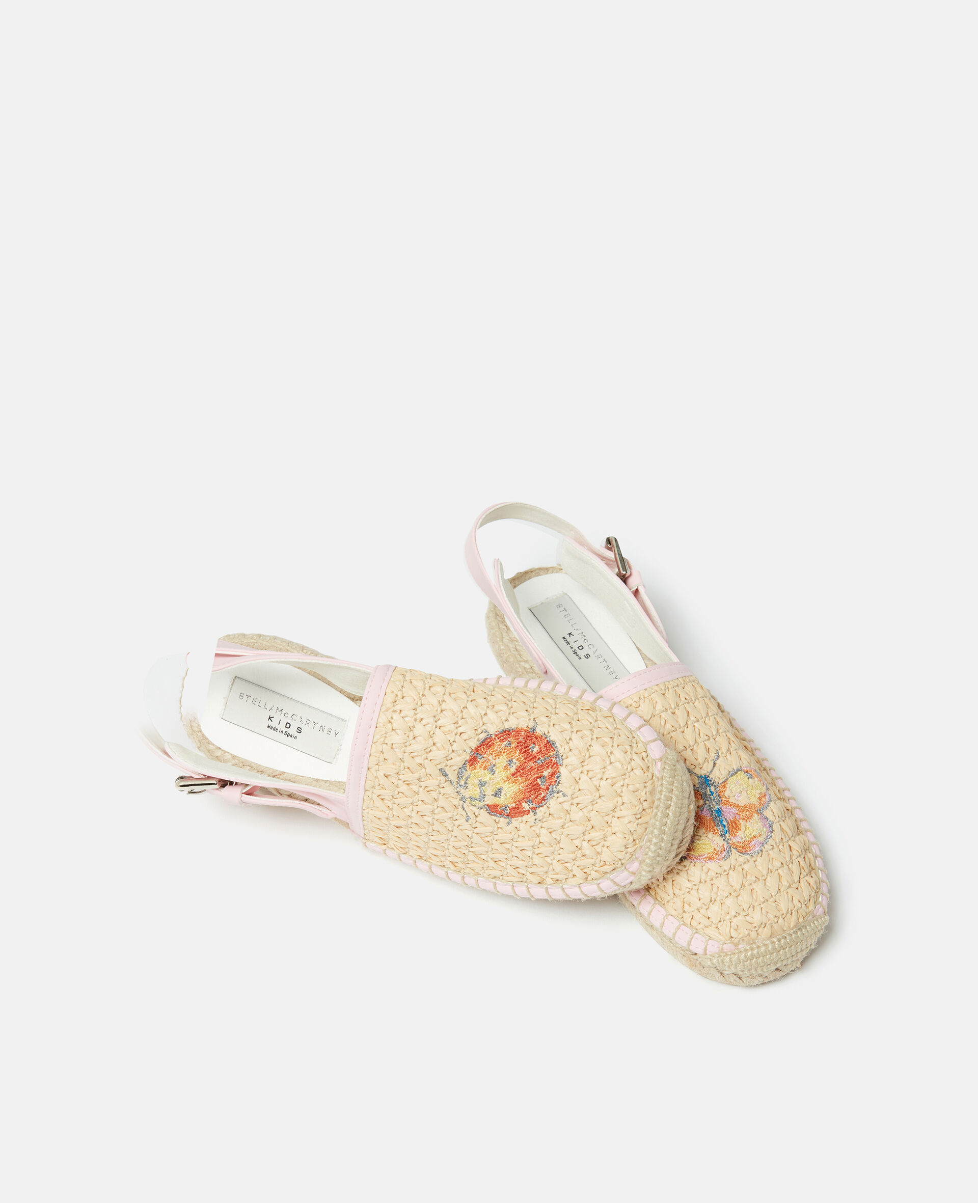 Women Beige Flower Embroidered Espadrilles | Stella McCartney US