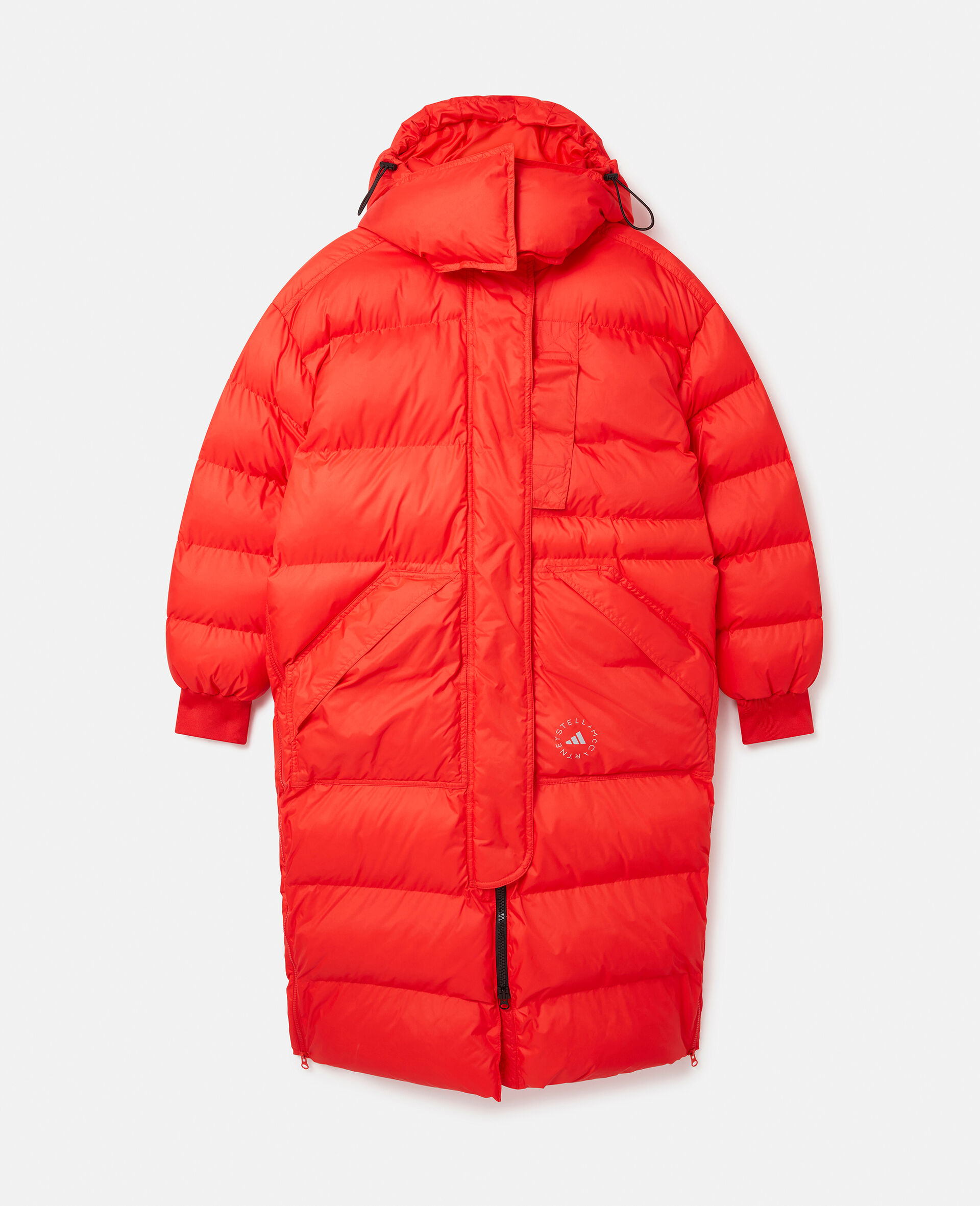 Women Active Red TrueNature Long Padded Coat | Stella McCartney US