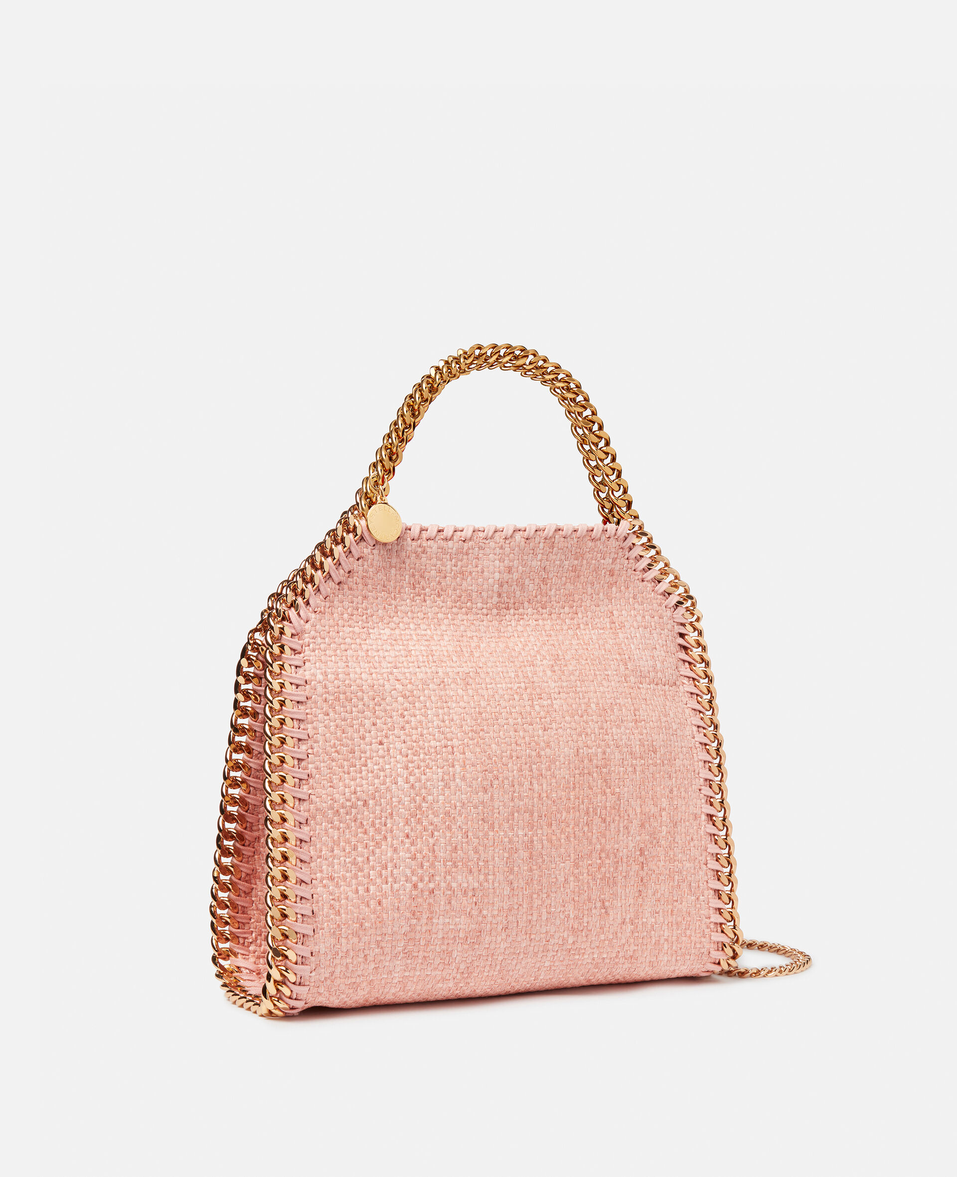 Mini cabas en raphia tressé Falabella Brique pour Women | Stella ...