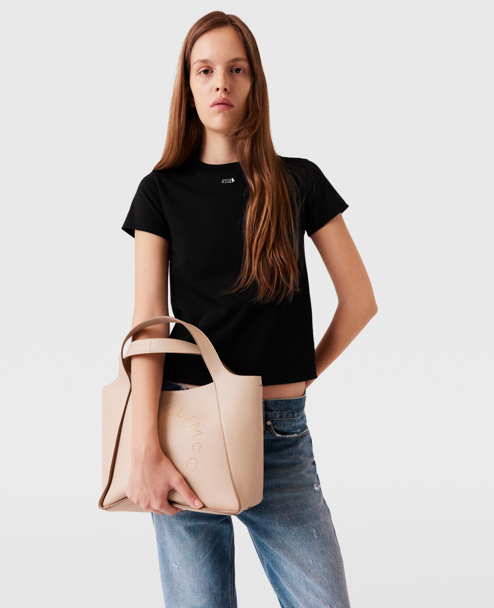 Women Cream Logo Top Handle Crossbody Tote Bag | Stella McCartney US