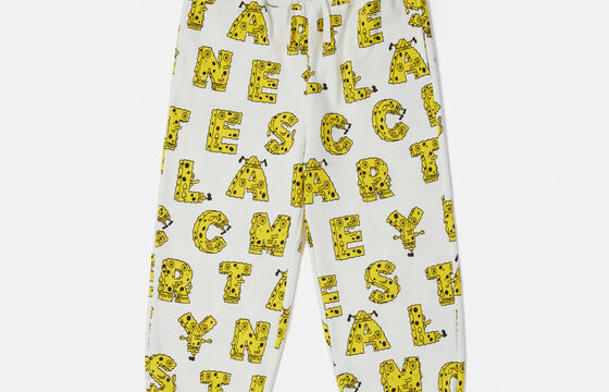 Women Cream/Yellow SpongeBob Graphic Sweatpants | Stella McCartney US