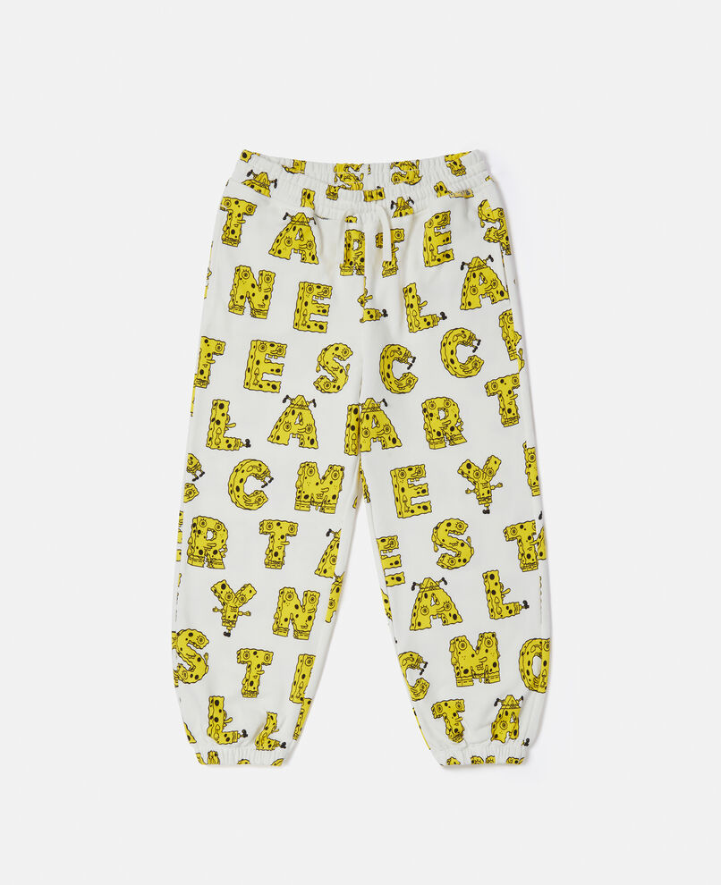 Women Cream/Yellow SpongeBob Graphic Sweatpants | Stella McCartney US