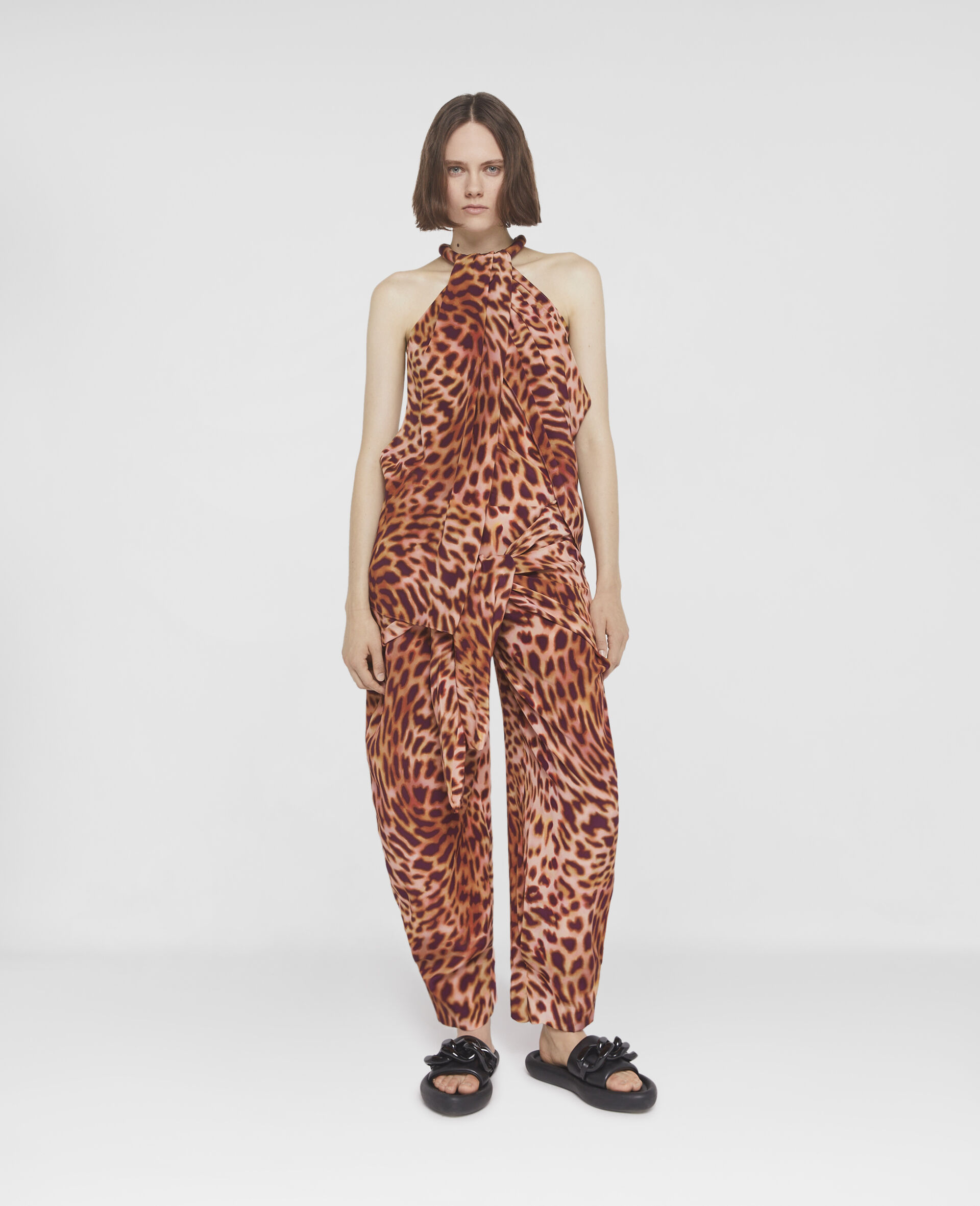 Women 마티니 핑크 치타 프린트 홀터 탑 Stella Mccartney Kr