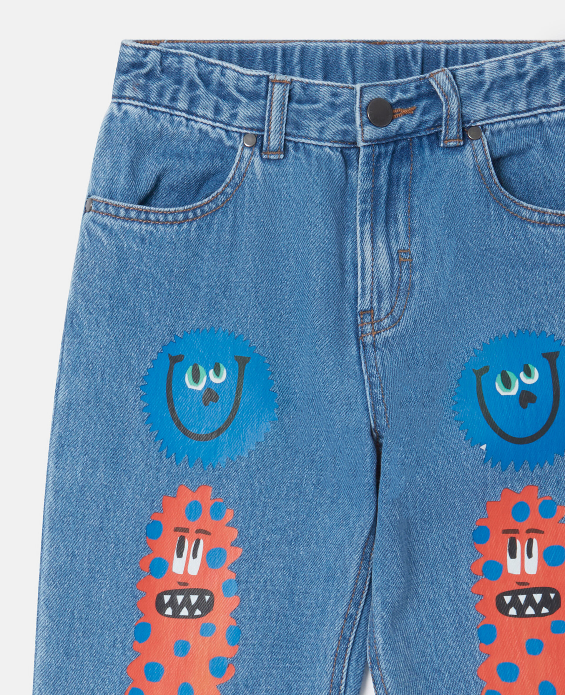 Women Blue Monster Mania Jeans | Stella McCartney US