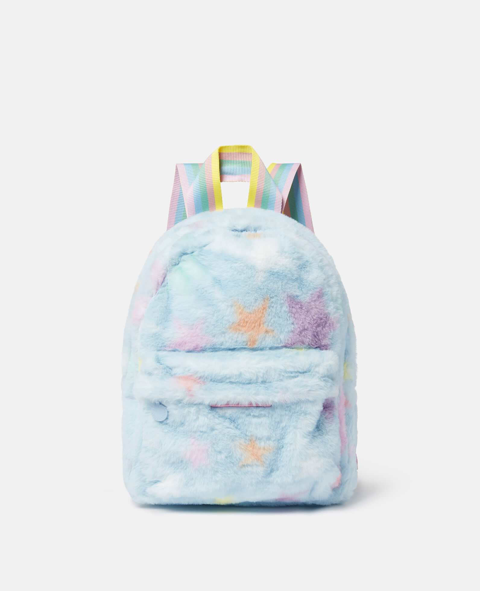 Women Blue Star Print Fluffy Backpack | Stella McCartney GB