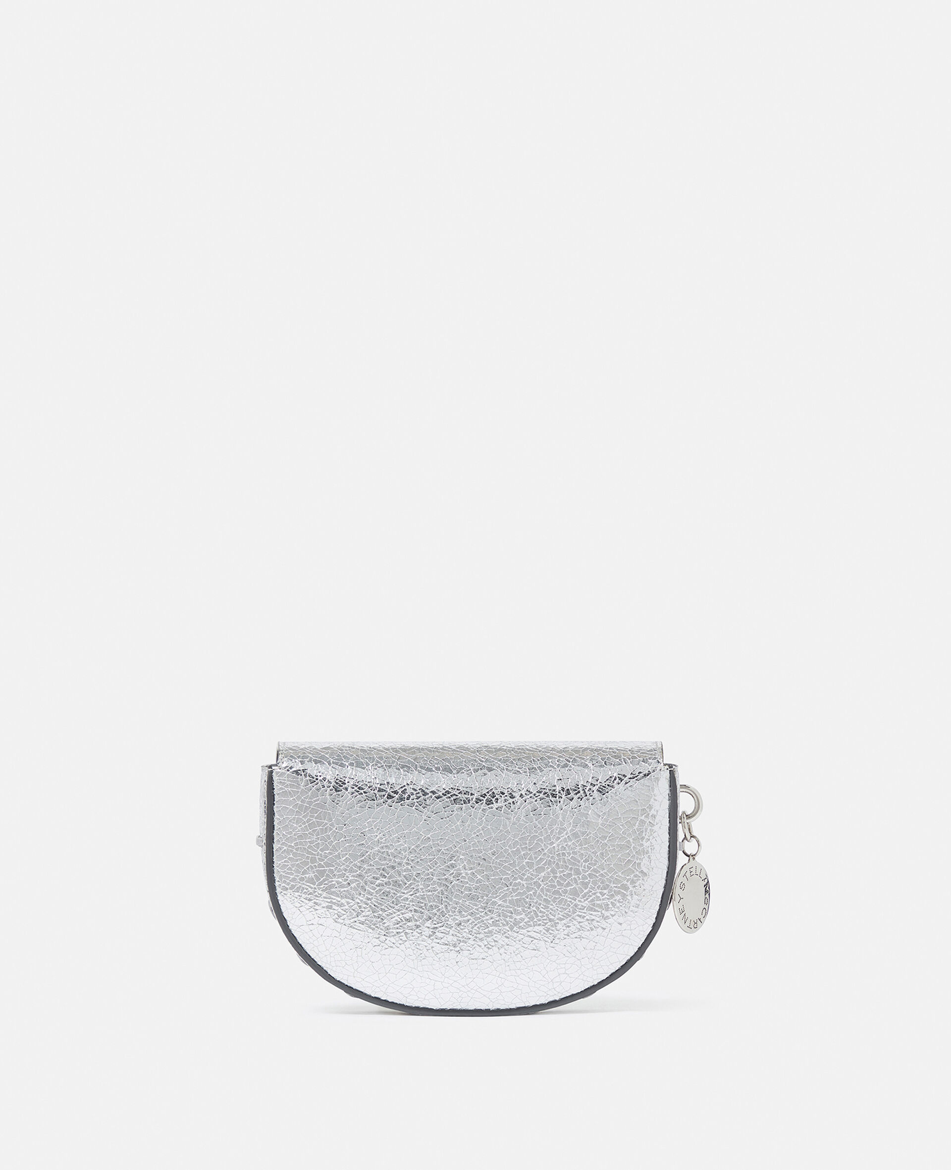 Women Silver Frayme Crackled Silver Shoulder Bag | Stella McCartney US