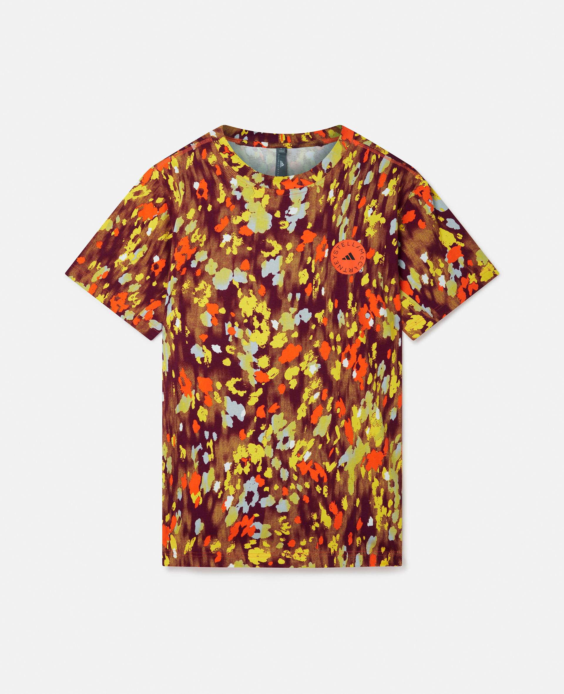 Women 화이트 클리어 오닉스 옐로우 세미 임팩트 오렌지 그래픽 로고 티셔츠 Stella Mccartney Kr