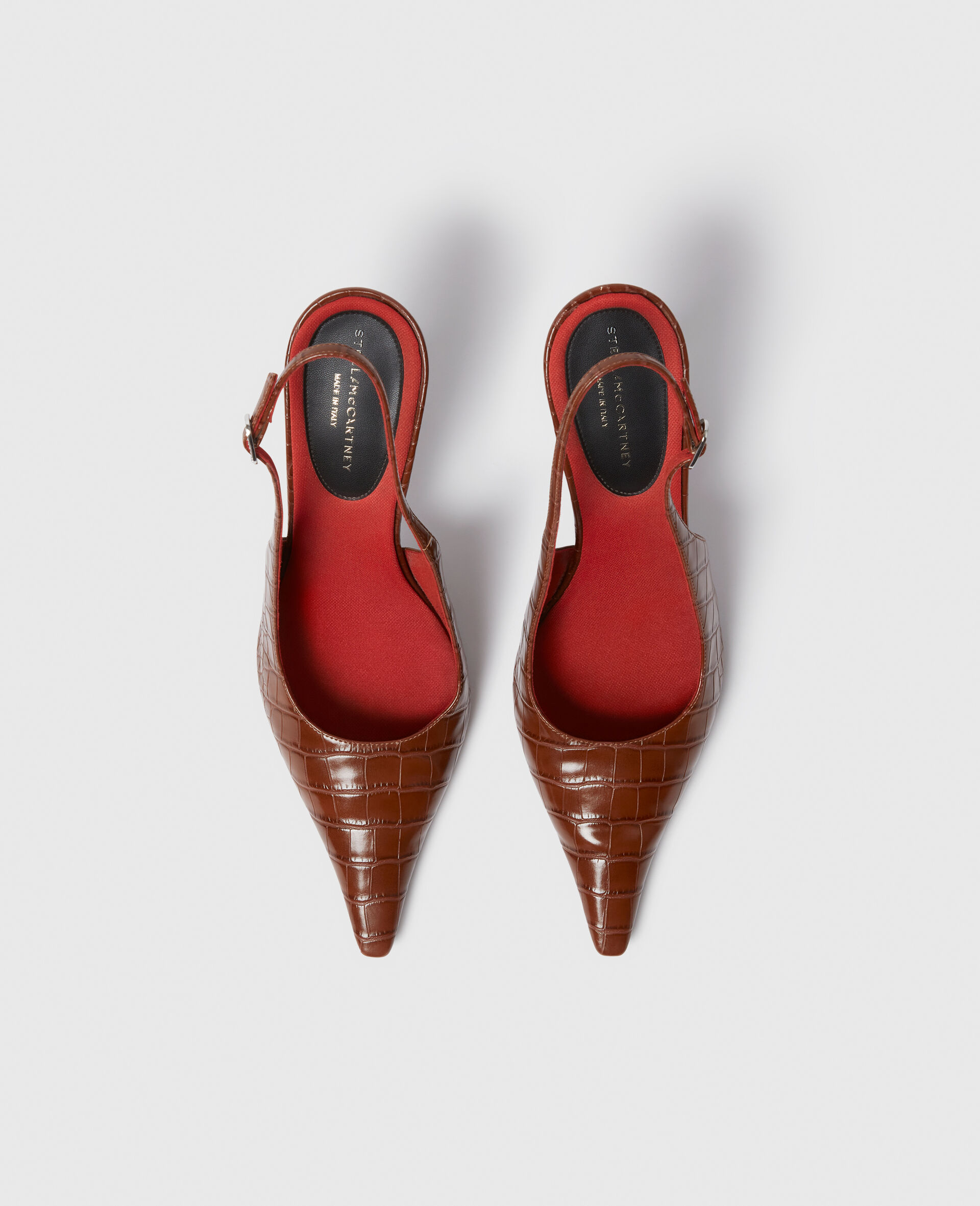 Women Brown Elsa Pointed Toe Slingbacks | Stella McCartney US