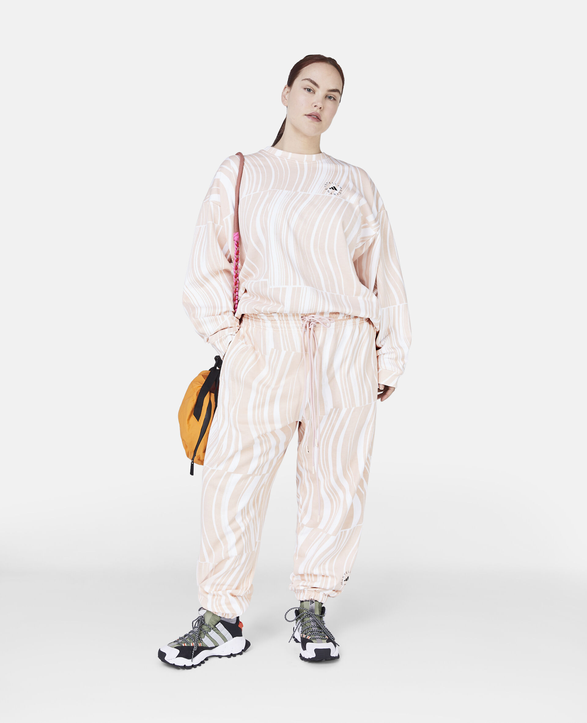 Women 블러쉬 핑크화이트 Truecasuals 호버 플로트 프린트 플러스 사이즈 조거 팬츠 Stella Mccartney Kr