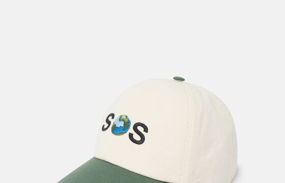 Women Dune beige / Amazon green SOS Embroidered Baseball Cap | Stella ...