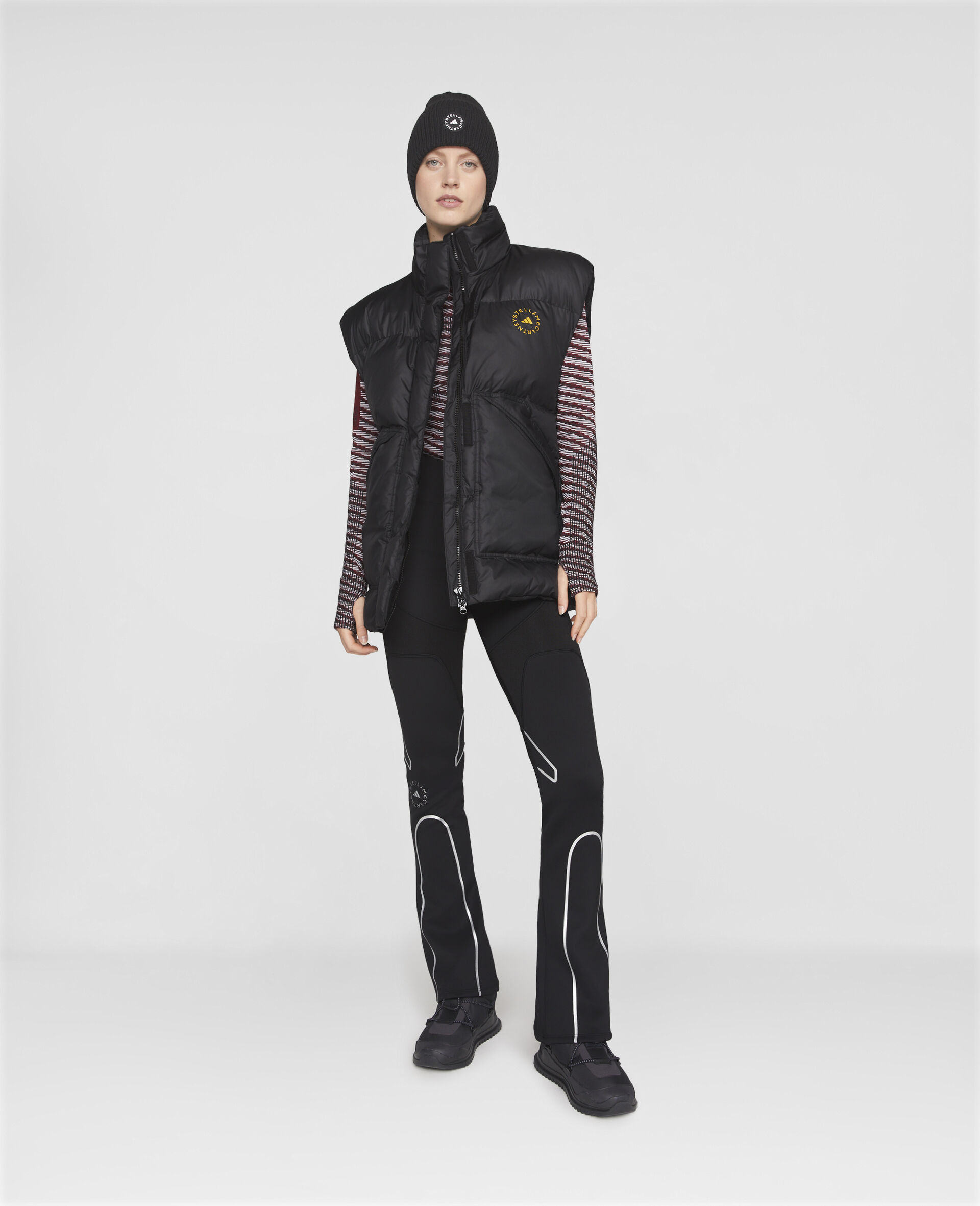 Women 블랙 And 쇼크 옐로우 패딩 겨울 조끼 Stella Mccartney Kr