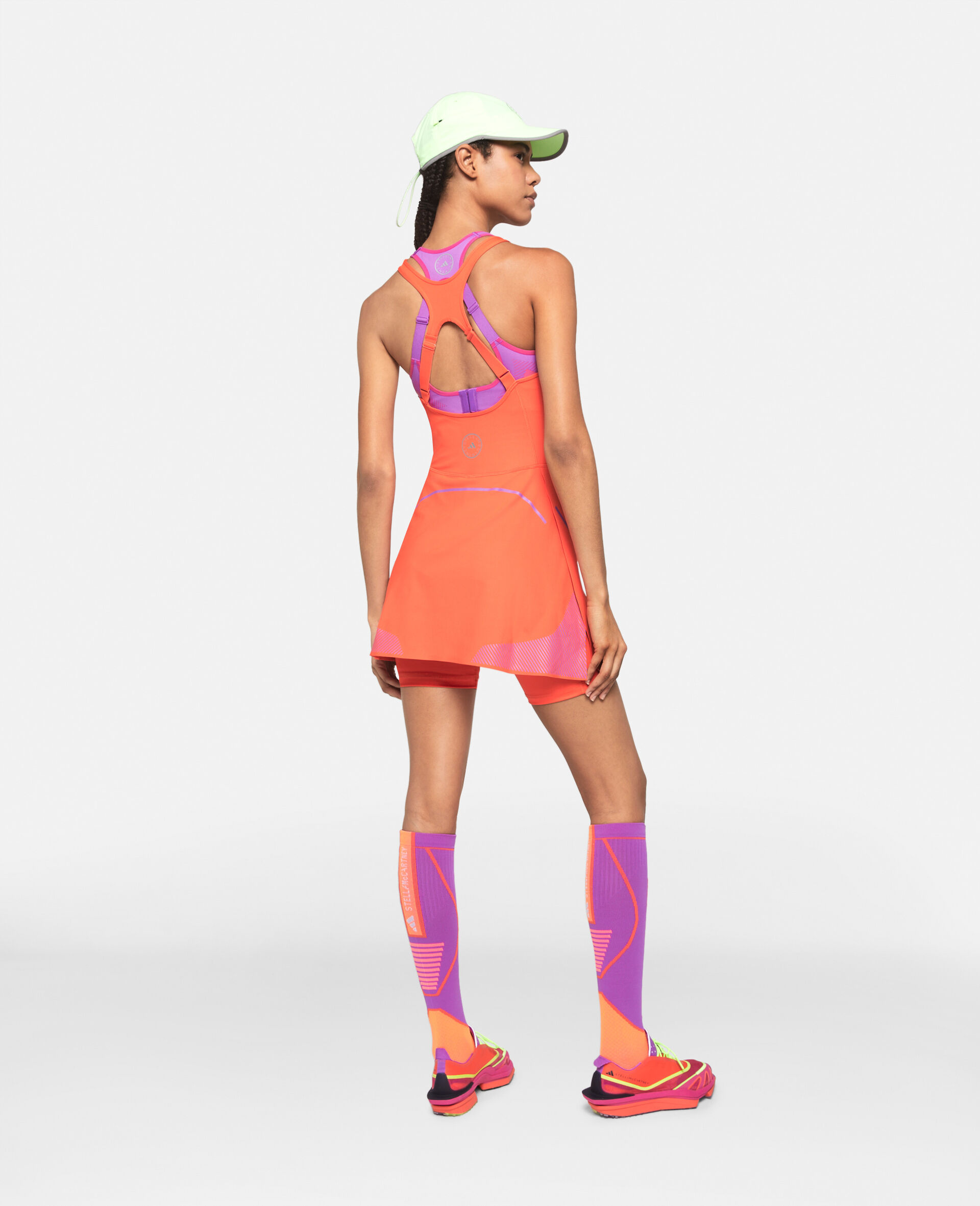 Women Active Orange TruePace Running Dress | Stella McCartney US