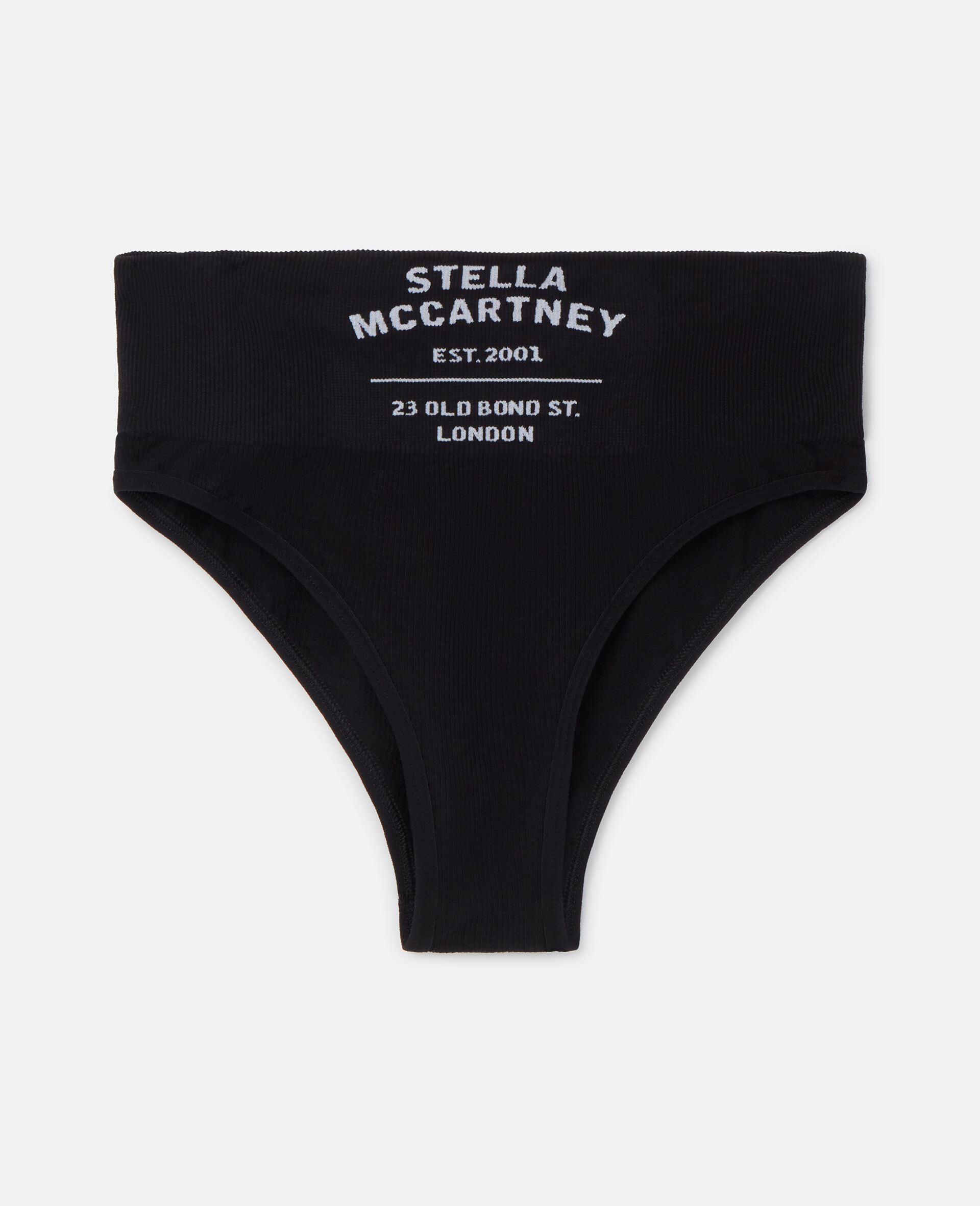 Women 블랙 심리스 로고 하이 레그 하이 웨이스트 비키니 Stella Mccartney Kr
