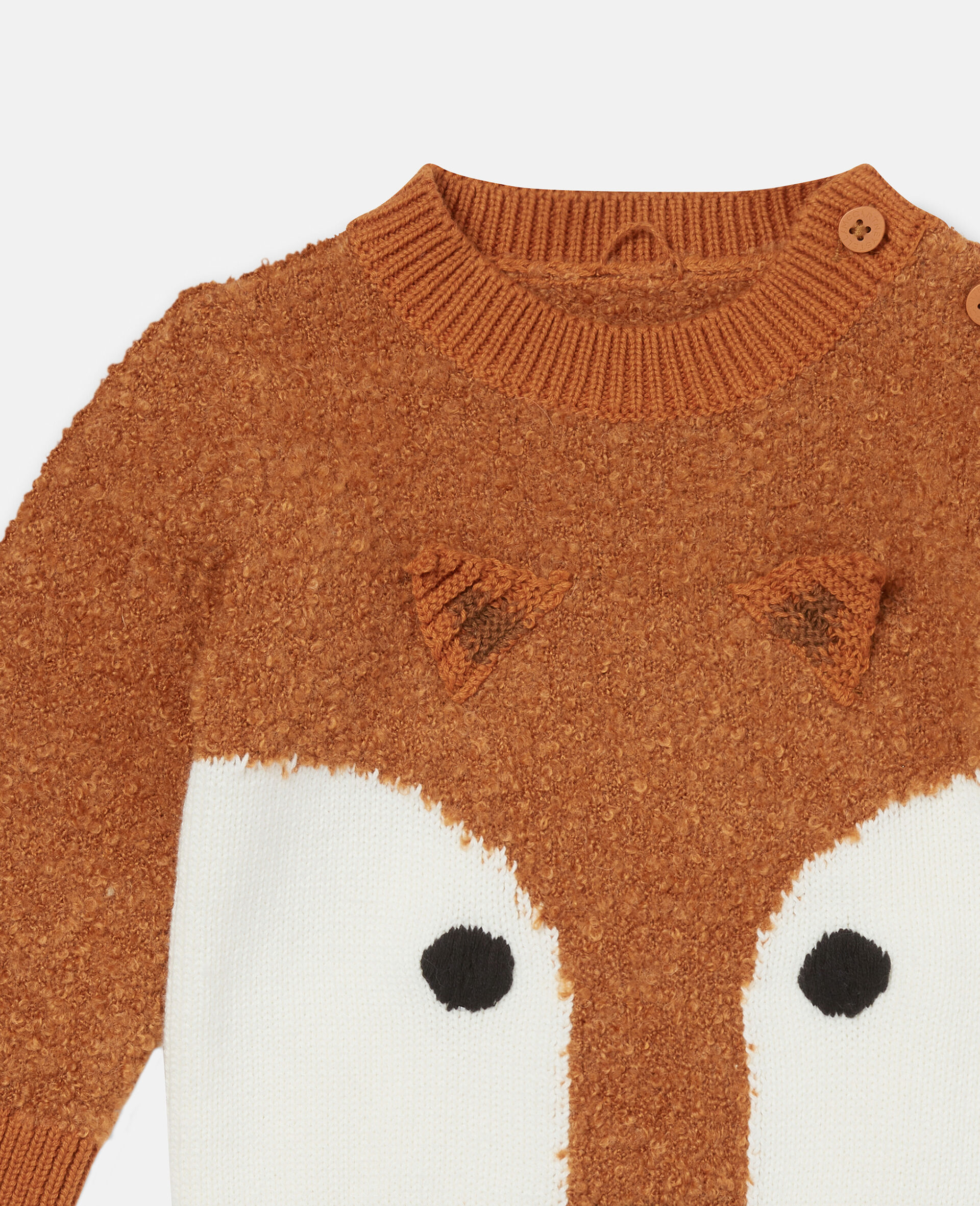 Baby White Fox Knit Intarsia Jumper | Stella McCartney AU