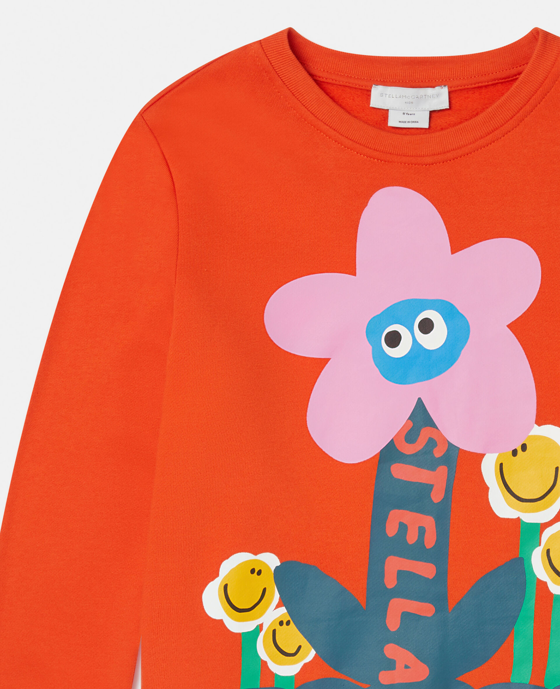 Sweatshirt mit lächelndem Blumenmotiv in Red für Women | Stella ...