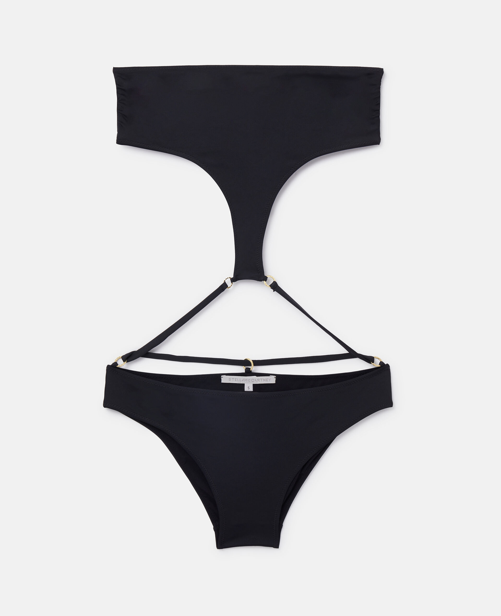 Women Black String Bandeau Cut Out Swimsuit Stella Mccartney Us