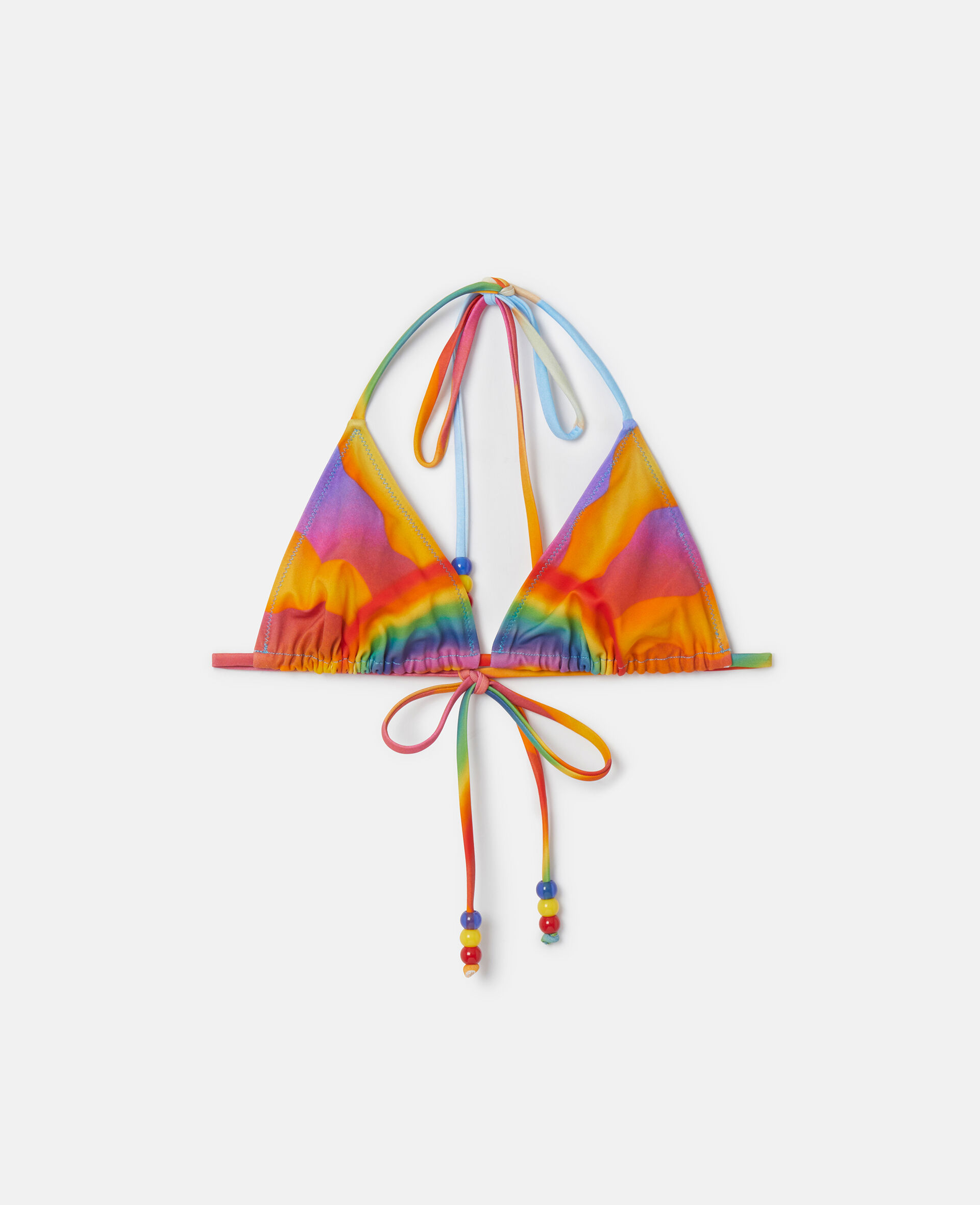 Women Multicolour Smile Print Triangle Bikini Top | Stella McCartney AE