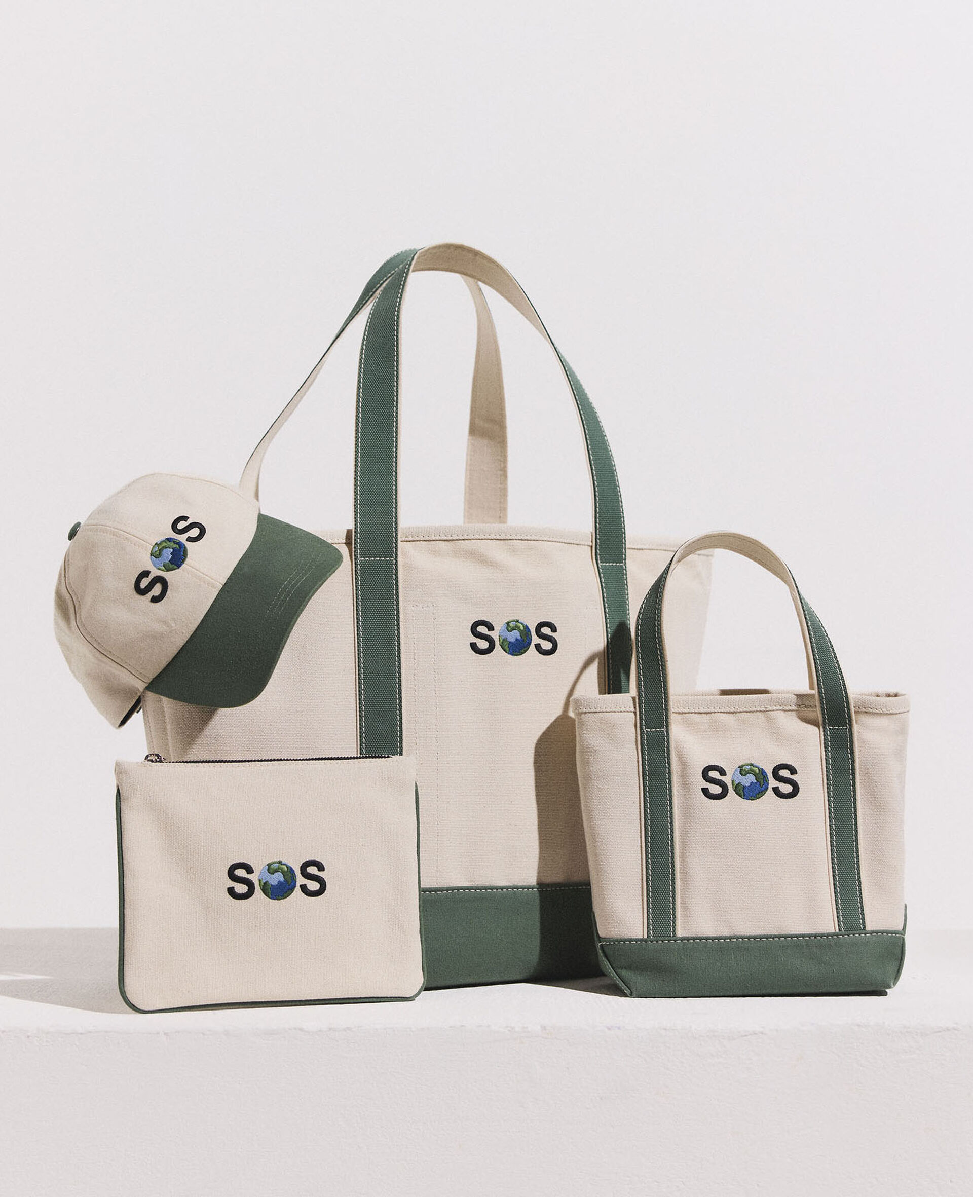 Women Dune beige / Amazon green SOS Embroidered Baseball Cap | Stella ...