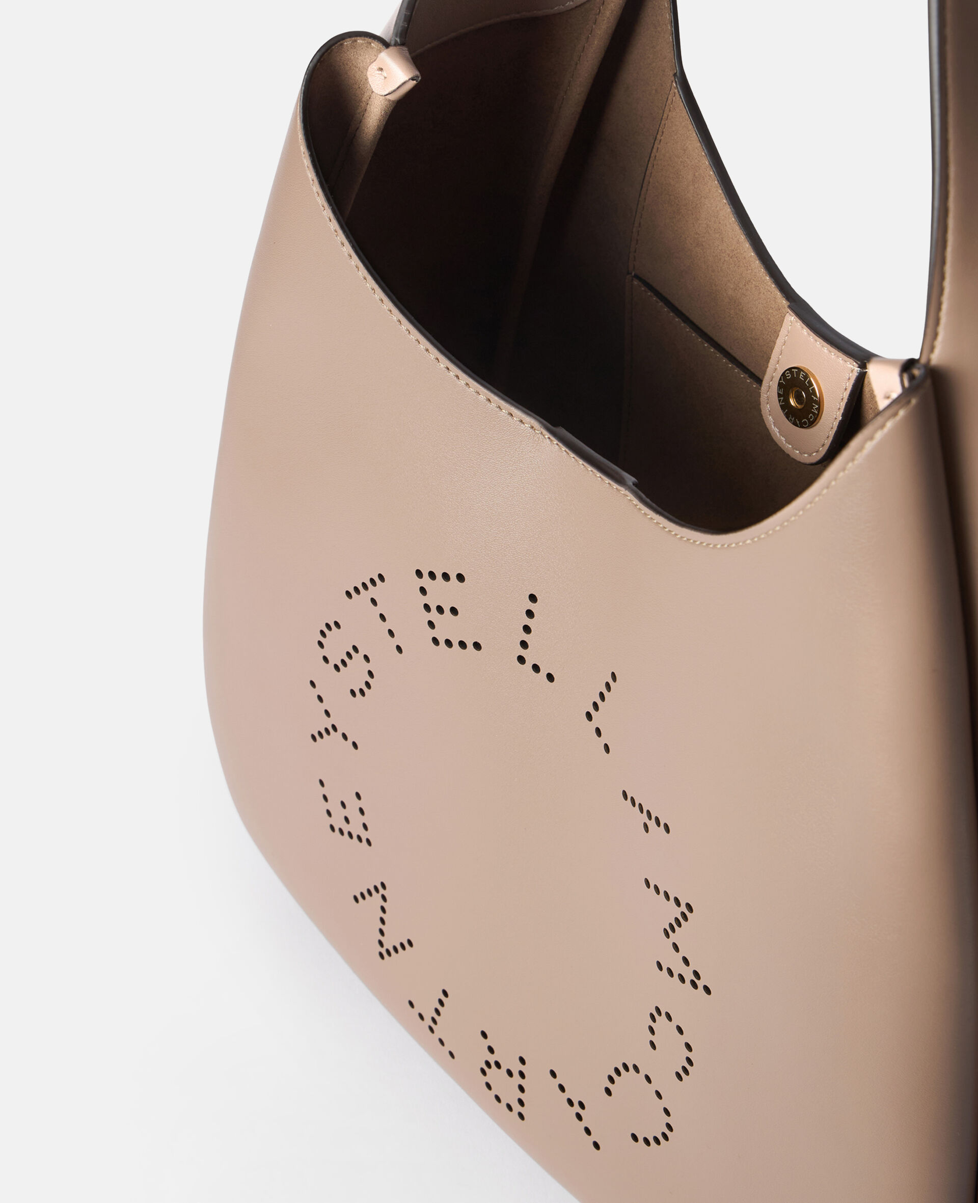 Women Taupe Brown Logo Slouchy Hobo Tote Bag | Stella McCartney US