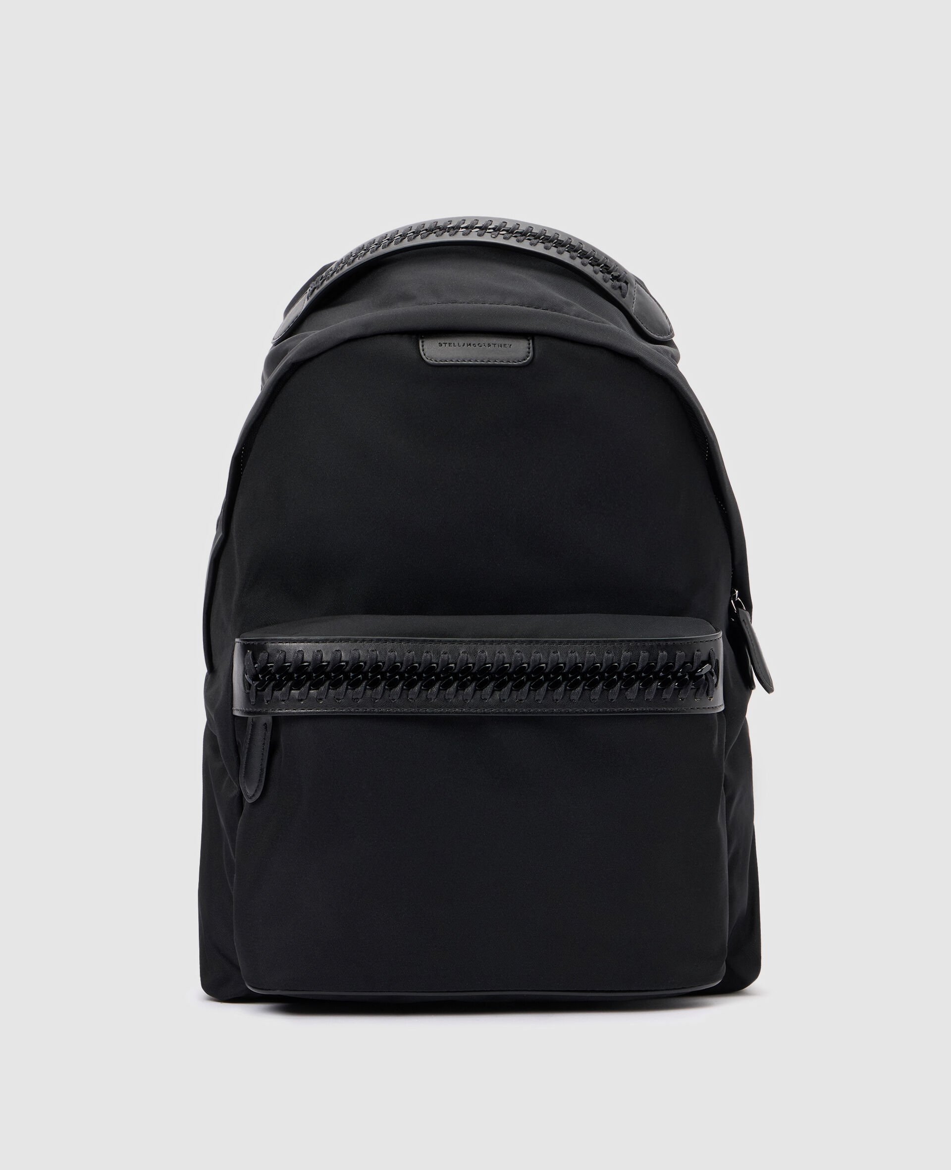 Women Black Logo Strap Backpack | Stella McCartney US