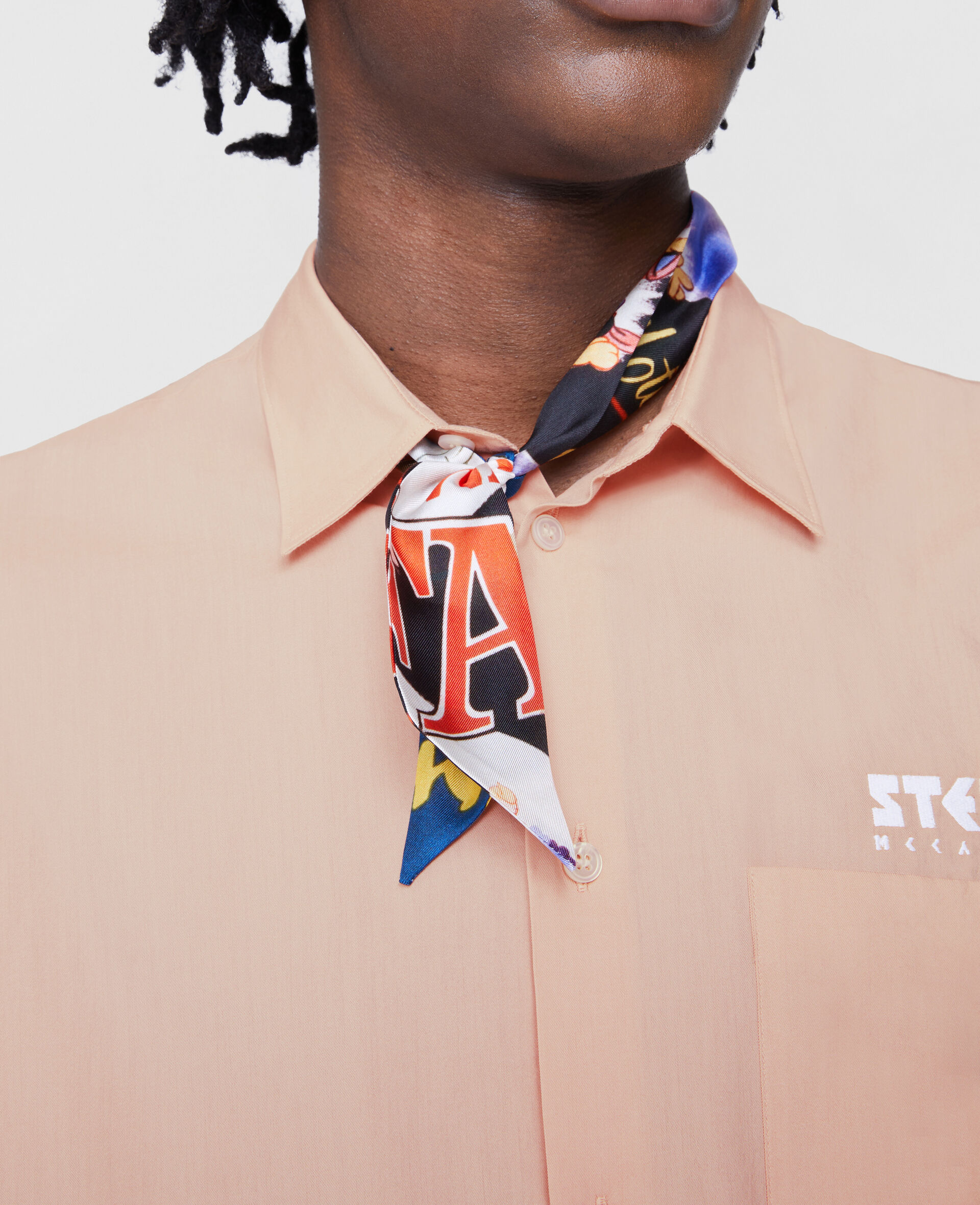Unisex 멀티컬러 판타지아 포스터 프린트 트윌 스카프 Stella Mccartney Kr