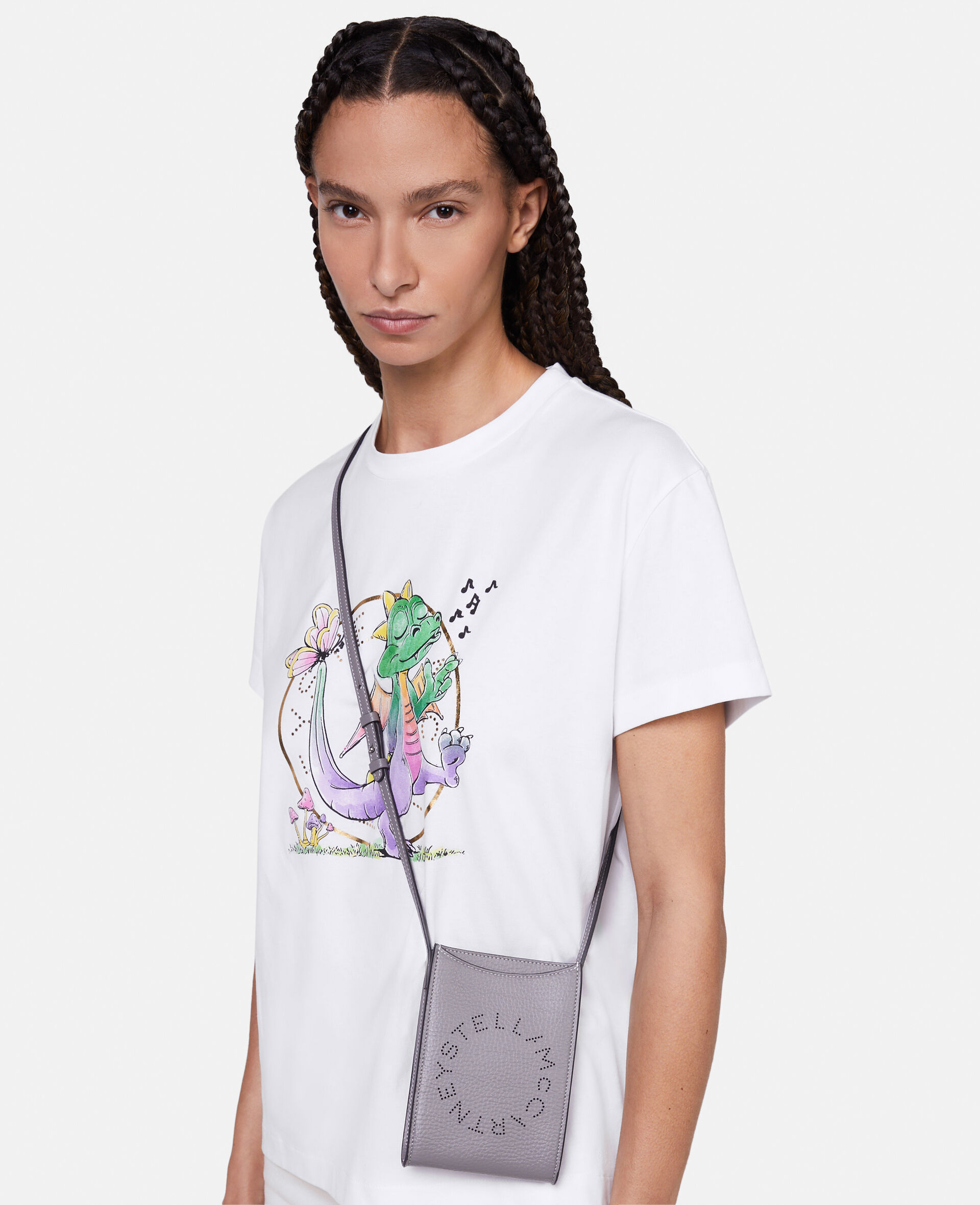 Women Smoke Logo Grainy Alter Mat Crossbody Phone Pouch | Stella ...