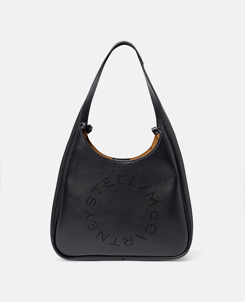 Women Pitch black Logo Slouchy Hobo Tote Bag | Stella McCartney US