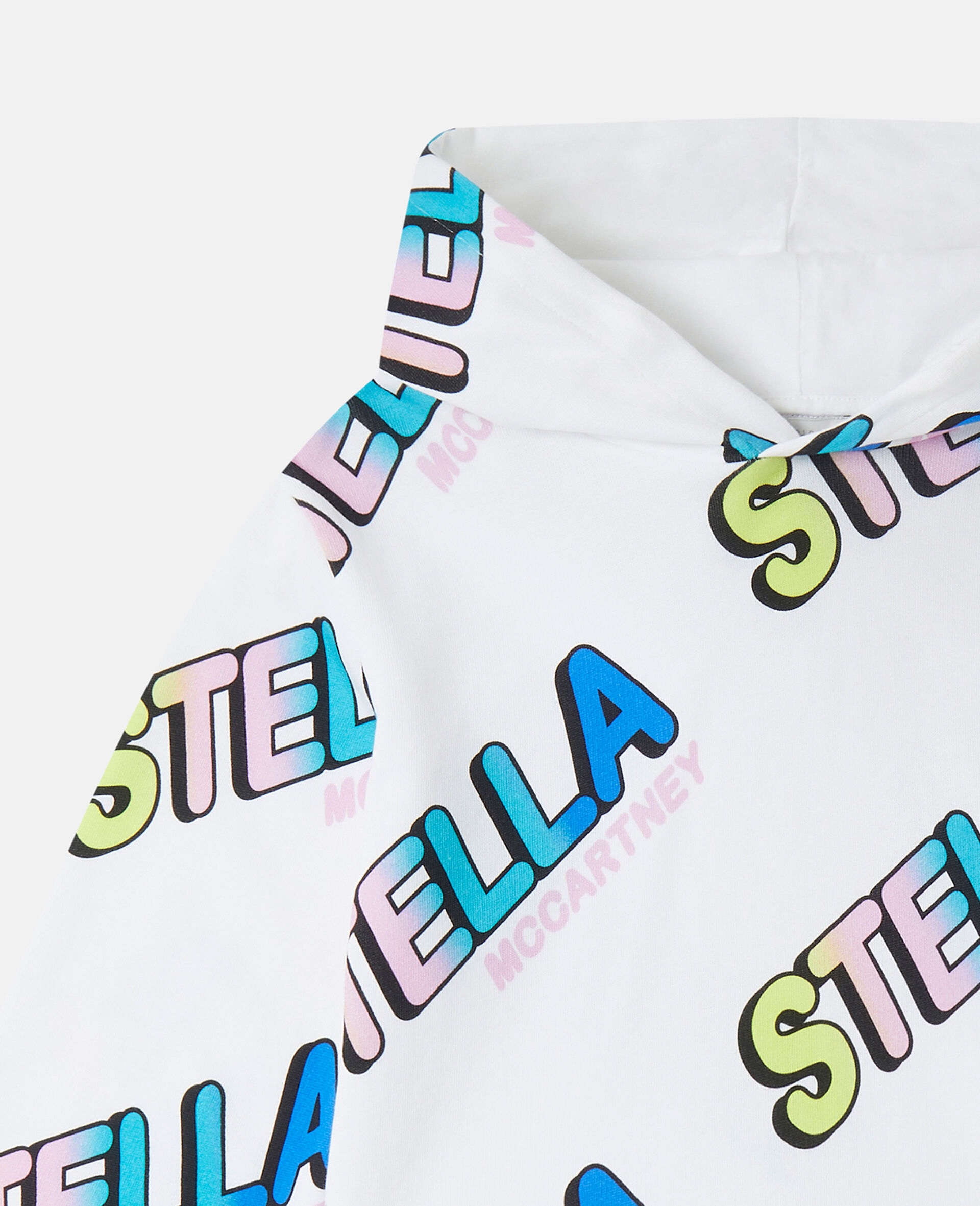 Women 화이트 멀티컬러 스텔라 로고 크롭 후디 Stella Mccartney Kr