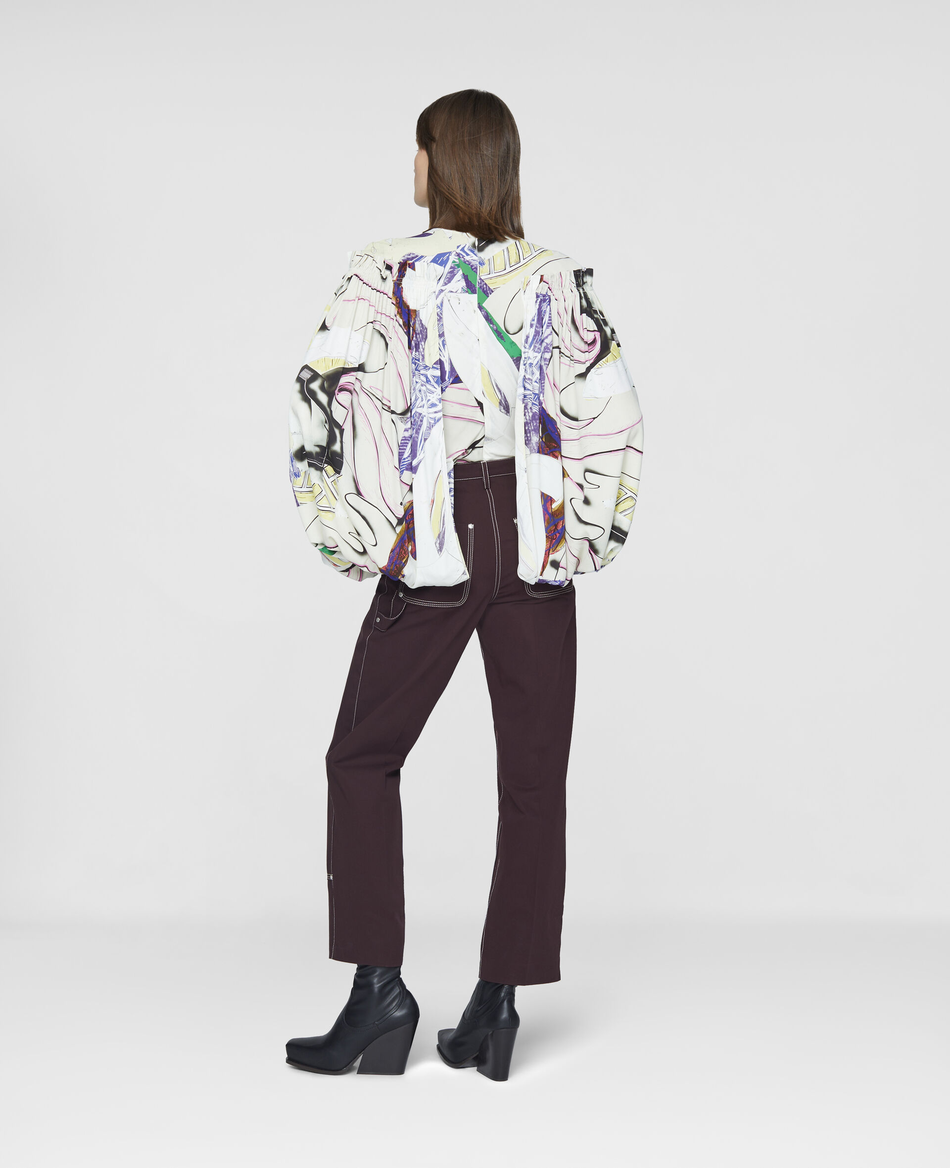 Women 멀티컬러 프랭크 스텔라 Ahab 스타일 프린트 빌로잉 탑 Stella Mccartney Kr